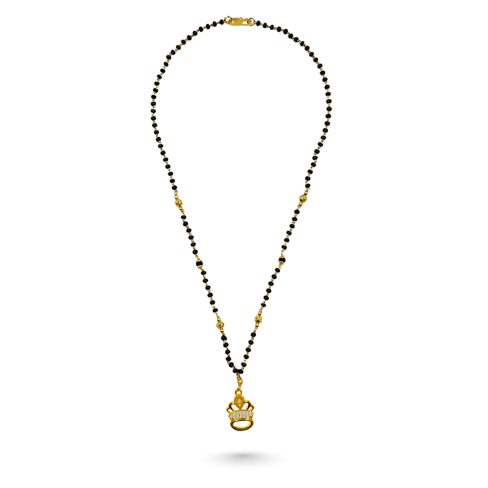 Golden Crown 18 KT Thick Gold Plated Mangalsutra – Nira Kalyani