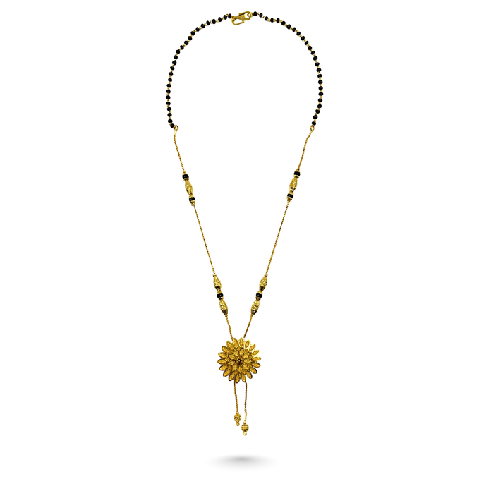 Golden Petal 18 KT Thick Gold Plated Mangalsutra – Nira Kalyani