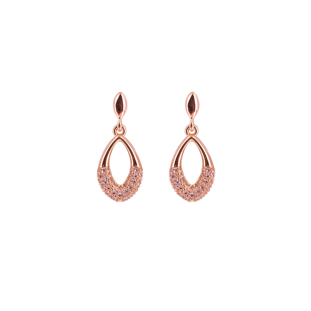 Lara Rose Gold Plated Drop Earrings – Nira Kalyani