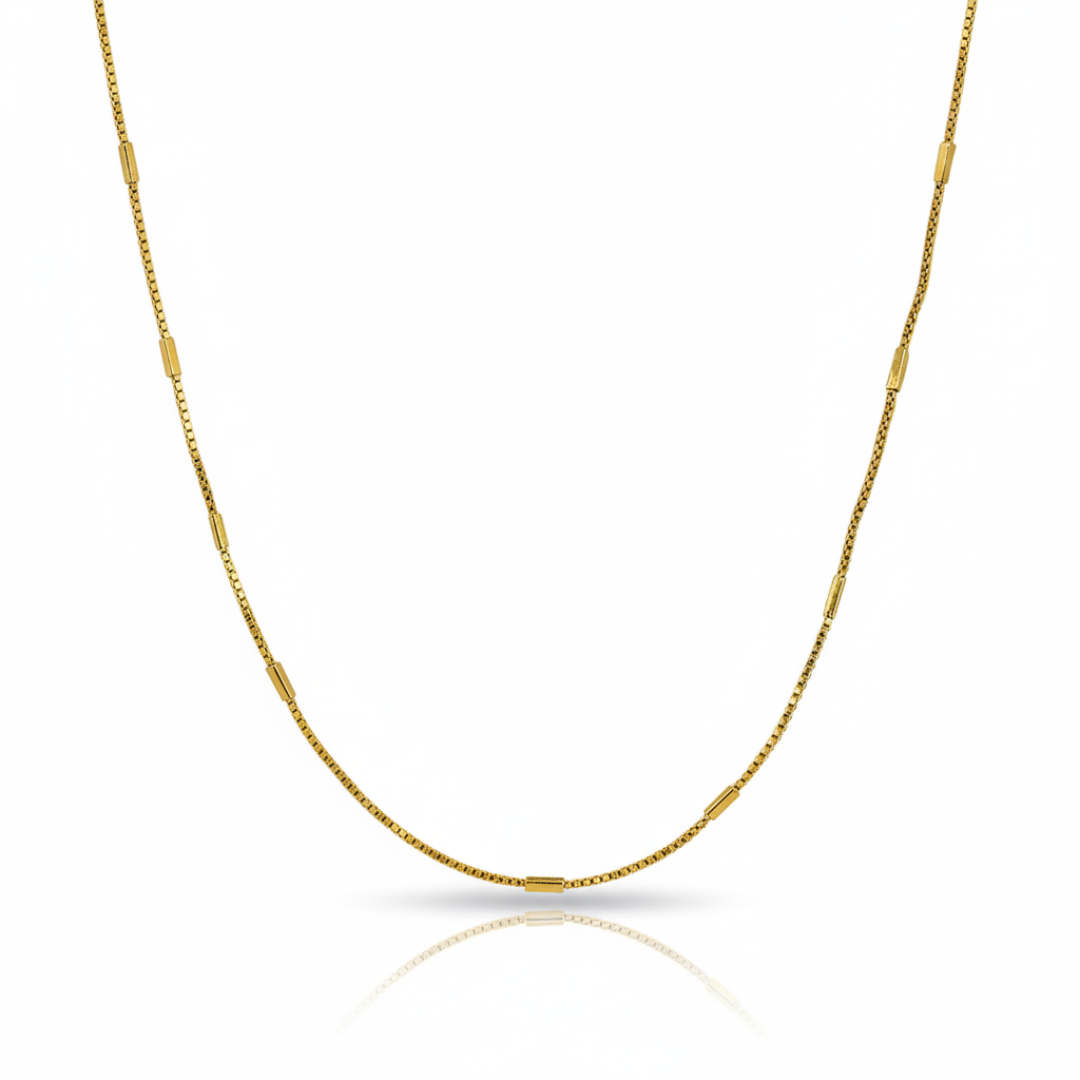 Golden Rhythm Bead & Bar Chain – Nira Kalyani